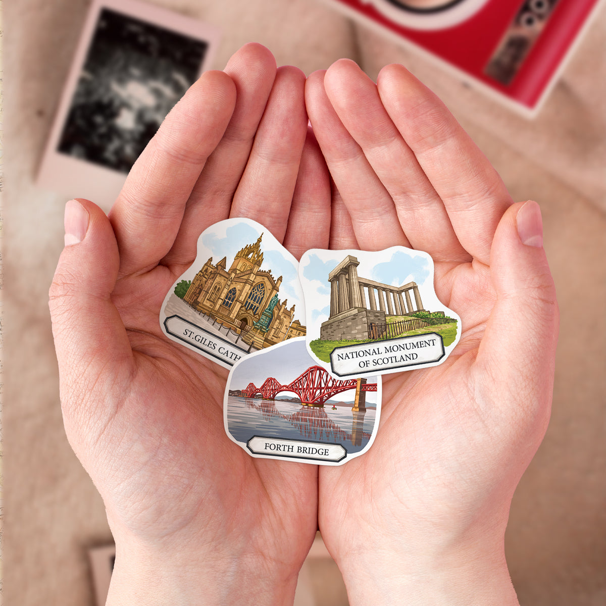 Enchanted Edinburgh Travel Stickers (28pcs) – Navy Peony