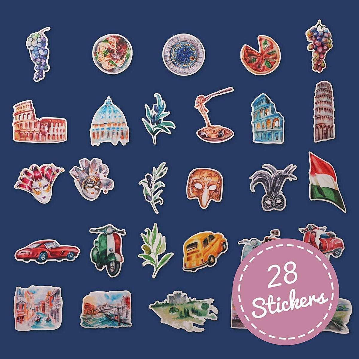 Travel Stickers For Luggage Navy Peony New Orleans Travel Stickers 28 ...