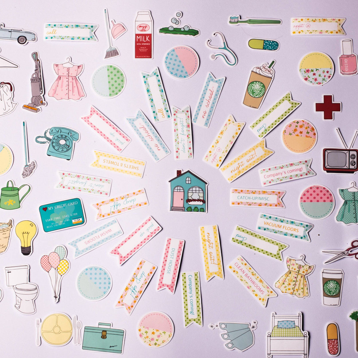 Vintage Reminder, To-do List Stickers for Planner Addicts (70+ Pieces ...